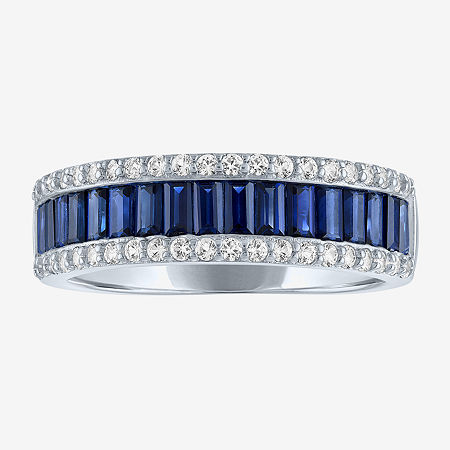 Click here for Womens Lab Created Gemstone Sterling Silver Band... prices