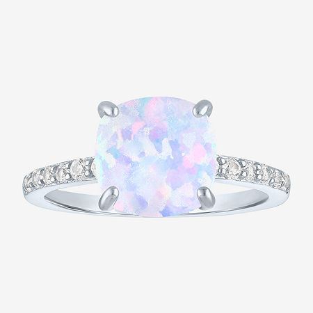 Click here for Womens Lab Created Gemstone Sterling Silver Side S... prices