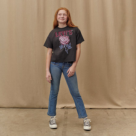 Click here for Levis Big Kid Girls Round Neck Short Sleeve Oversi... prices