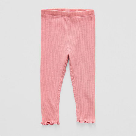 Click here for Okie Dokie Waffle Knit Baby Girls Full Length Legg... prices