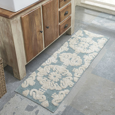 Click here for Better Trends Medallion Bath Rug  One Size  Blue prices