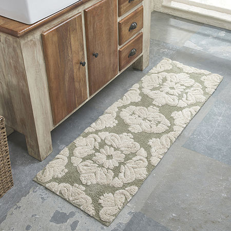 Click here for Better Trends Medallion Bath Rug  One Size  Green prices