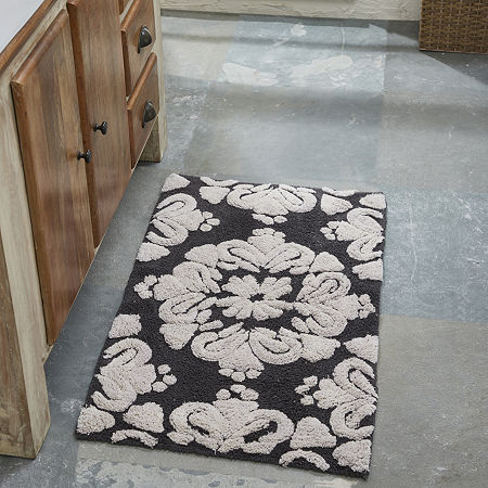 Click here for Better Trends Medallion Bath Rug  One Size  Black prices