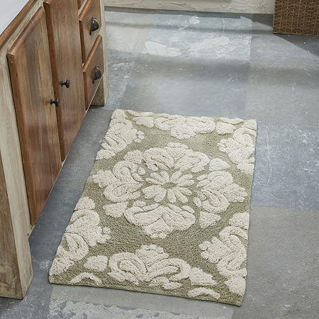 Click here for Better Trends Medallion Bath Rug  One Size  Green prices