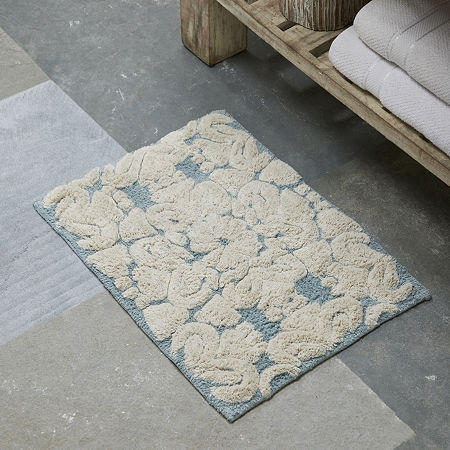 Click here for Better Trends Medallion Bath Rug  One Size  Blue prices