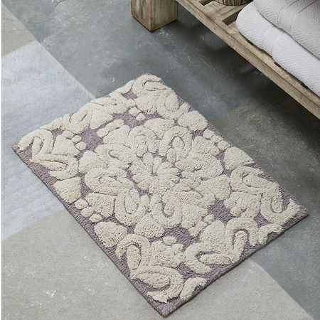 Click here for Better Trends Medallion Bath Rug  One Size  Gray prices