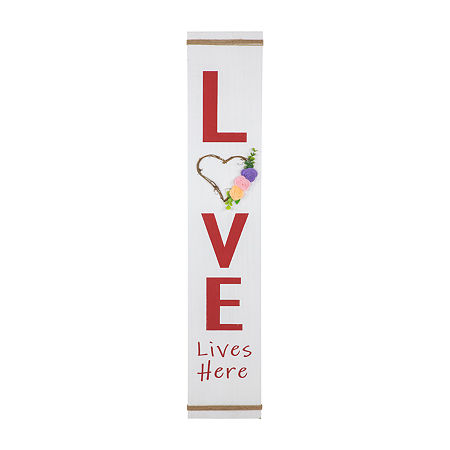 Click here for Northlight Love Lives Here Valentines Day Porch Si... prices