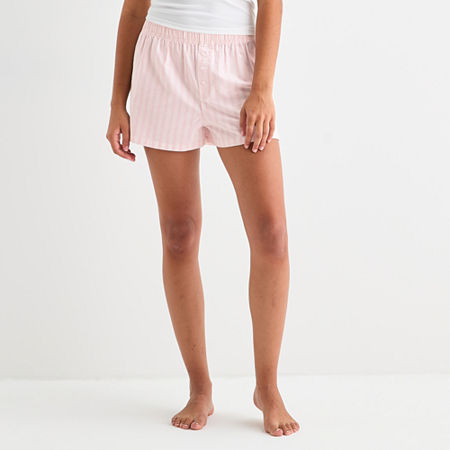 Arizona Body Womens Juniors Pajama Shorts  Medium  Pink