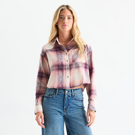 Click here for a.n.a Plaid Womens Long Sleeve Regular Fit Button-... prices