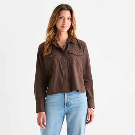 Click here for a.n.a Womens Cuffed Long Sleeve Regular Fit Button... prices