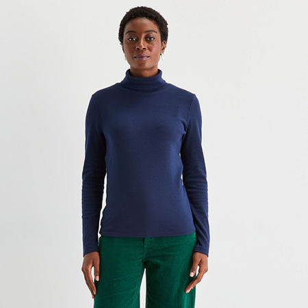 Click here for St. Johns Bay Womens Turtleneck Long Sleeve T-Shir... prices