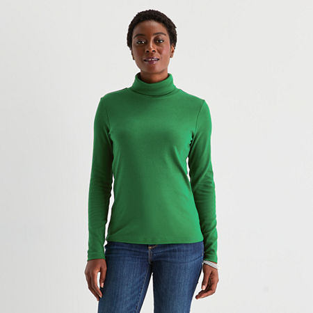 Click here for St. Johns Bay Womens Turtleneck Long Sleeve T-Shir... prices