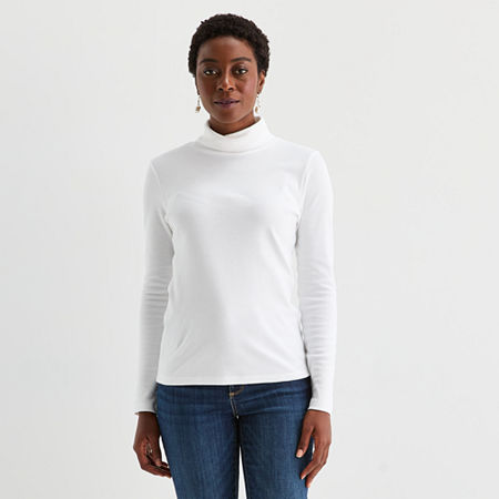Click here for St. Johns Bay Womens Turtleneck Long Sleeve T-Shir... prices