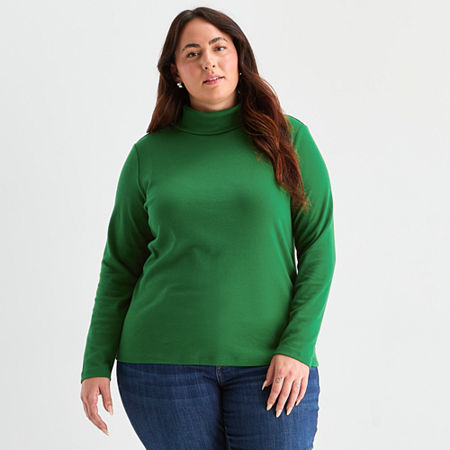 Click here for St. Johns Bay Womens Plus Long Sleeve Turtleneck... prices