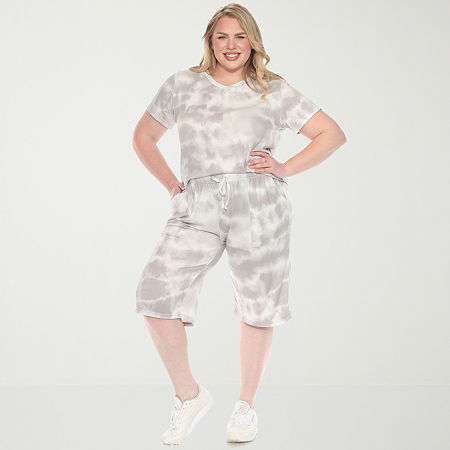Click here for White Mark Plus Size Short Sleeve and Capri Lounge... prices