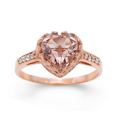 Click here for Simulated Morganite Sterling Silver Ring  5  Morga... prices