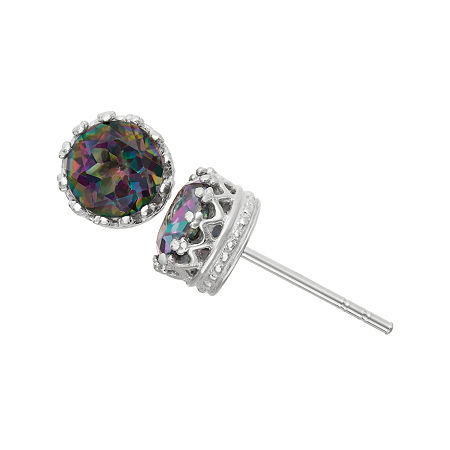Click here for Genuine Mystic Green Topaz Sterling Silver Earring... prices