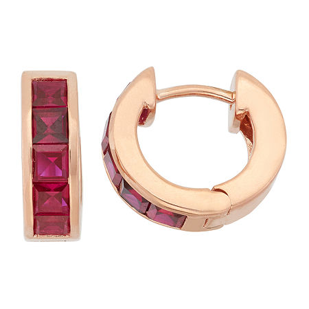 Click here for Womens Lab Created Red Ruby 14K Rose Gold Over Sil... prices