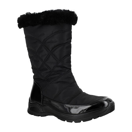 Easy Dry by Easy Street Cuddle Waterproof Boots - Black Patent