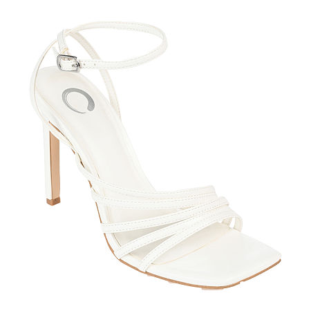Journee Collection Womens Louella Strappy Stilettos - White