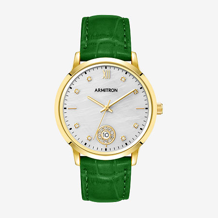 Click here for Armitron Womens Crystal Accent Green Leather Strap... prices