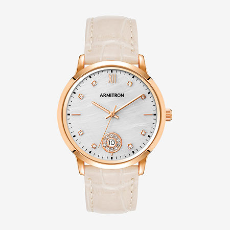 Click here for Armitron Womens Crystal Accent Pink Leather Strap... prices