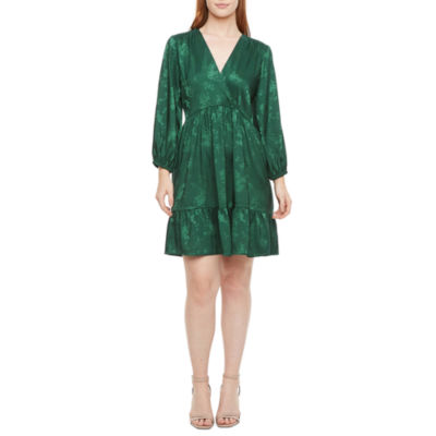 52seven 3/4 Sleeve Floral Fit + Flare Dress