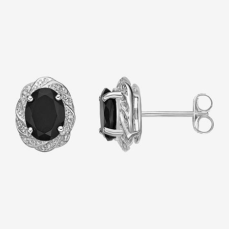Click here for Genuine Black Onyx Sterling Silver 11mm Stud Earri... prices