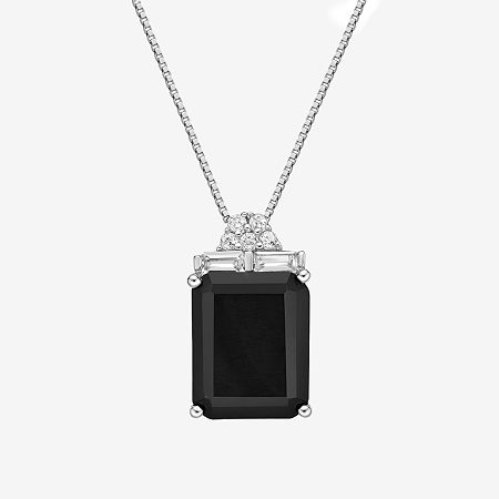 Click here for Womens Genuine Black Onyx Sterling Silver 18 Inch... prices