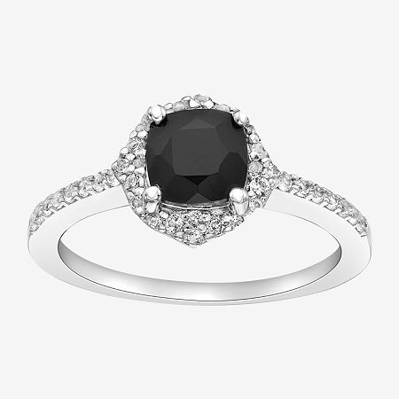 Click here for Womens Genuine Black Onyx Sterling Silver Halo Coc... prices