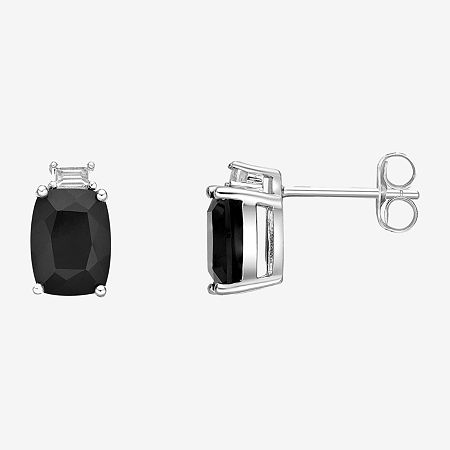 Click here for Genuine Black Onyx Sterling Silver 9mm Stud Earrin... prices