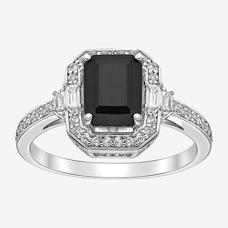 Click here for Womens Genuine Black Onyx Sterling Silver Halo Coc... prices