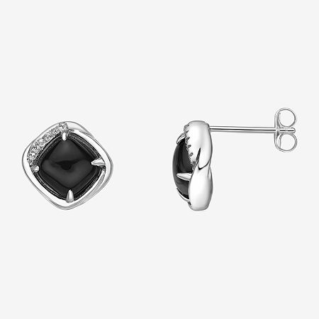 Click here for Genuine Black Onyx Sterling Silver 9mm Stud Earrin... prices
