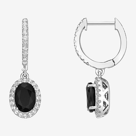 Click here for Womens Genuine Black Onyx Sterling Silver Drop Ear... prices