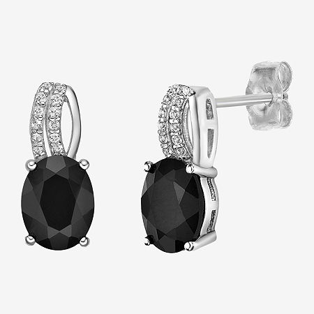 Click here for Womens Genuine Black Onyx Sterling Silver Drop Ear... prices