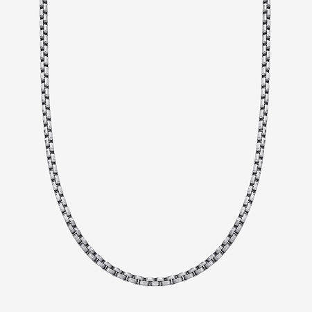 Click here for Stainless Steel Solid Box Chain Necklace  One Size... prices