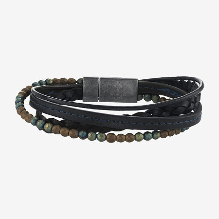 Click here for Mens Stainless Steel Strand Bracelet  One Size prices