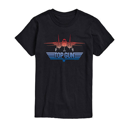 Click here for Mens Top Gun Logo Plane Printed T-shirt - Black prices