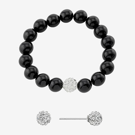 Click here for Silver Treasures Bracelet & Stud Earring Genuine S... prices