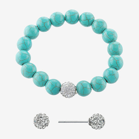 Click here for Silver Treasures Bracelet & Stud Earring Genuine S... prices