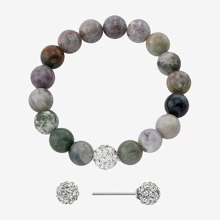 Click here for Silver Treasures Bracelet & Stud Earring Genuine S... prices