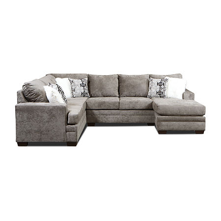 Click here for Jodye 3 Piece Chenille Sectional With Ottoman  One... prices