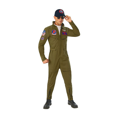 Click here for Mens Top Gun Deluxe 2-pc. Costume Set  Small  Gree... prices