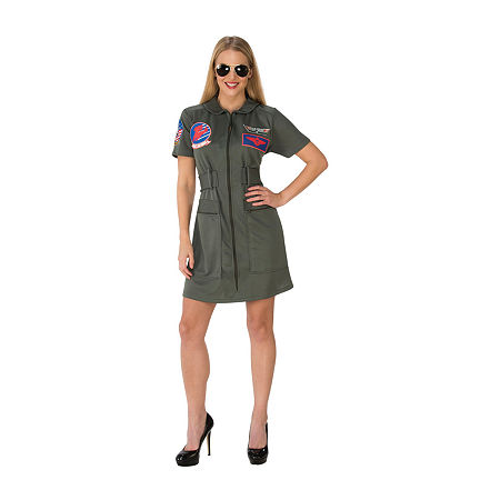 Click here for Womens Top Gun 2-pc. Costume  Medium  Green prices