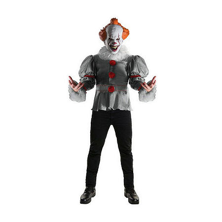 Click here for Mens It Pennywise Clown Deluxe 2-pc. Costume  X-la... prices