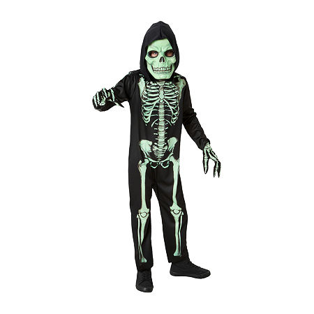Click here for Little & Big Kid Boys Glow-In-The-Dark Skeleton 4-... prices
