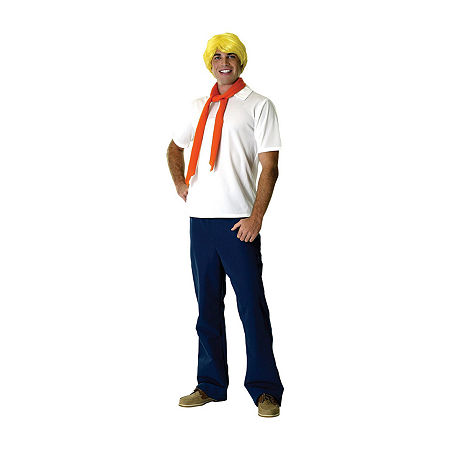 Click here for Mens Fred Scooby Doo 4-pc. Costume  Large  White prices