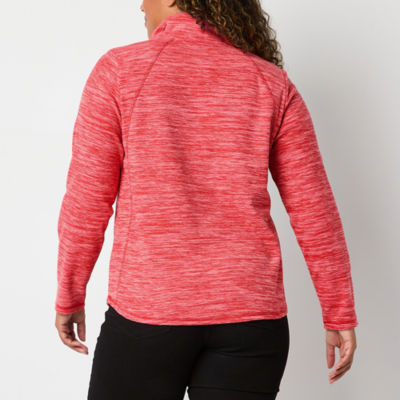 St. John's Bay Polar Fleece Womens Mock Neck Long Sleeve Sweatshirt ...