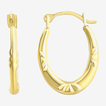 Click here for Womens 10K Gold 15mm Round Hoop Earrings  One Size prices