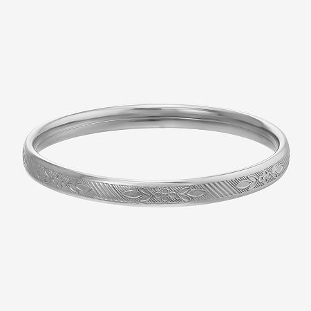 Click here for Girls 14K White Gold Filled Round Bangle Bracelet... prices